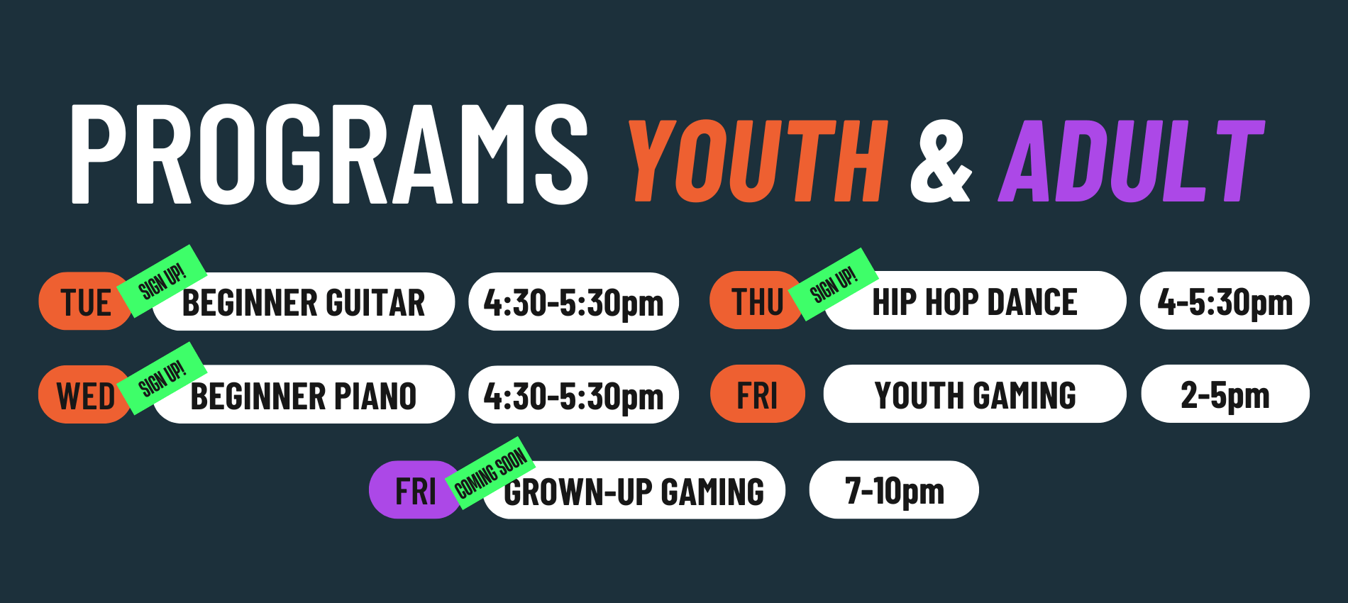 Community Programs for Everyone - The REC: Grange